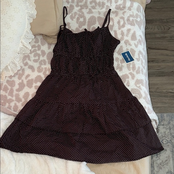 Sim & Sam | Dresses | Chic Black Polka Dot Mini Dress | Poshmark